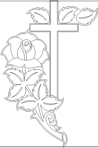 Coloring Pages Of Roses And Crosses